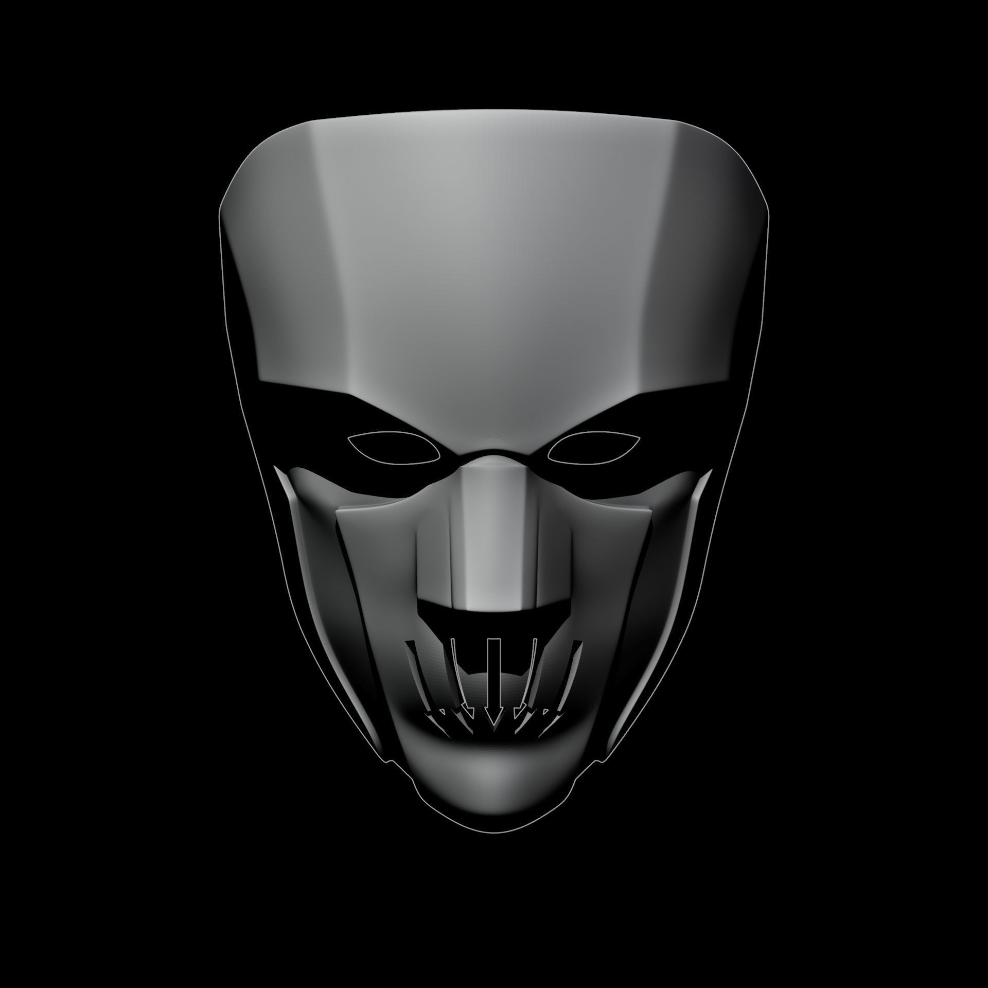 Wiles Roland Dishonored Mask STL Printable 3D model 3D printable | CGTrader