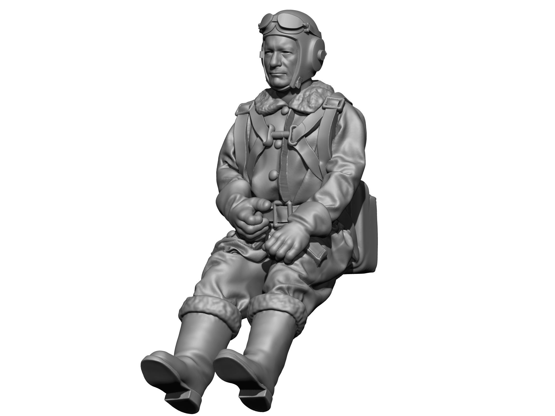 Soviet Pilot 3D model 3D printable | CGTrader