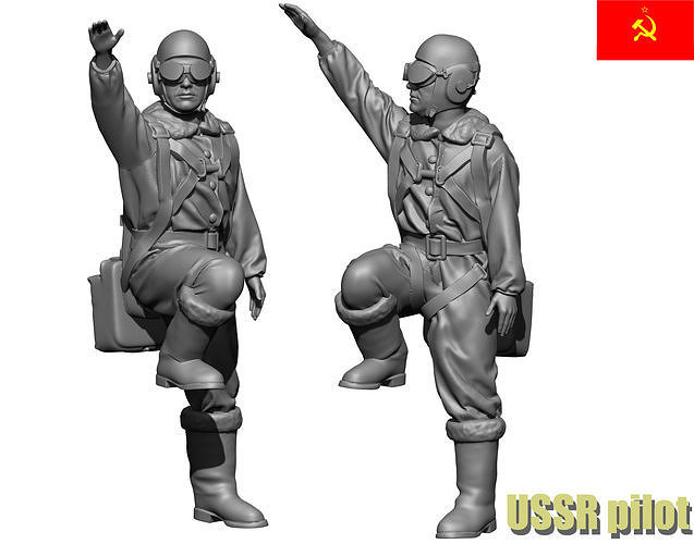 Ussr Pilot 3D model 3D printable | CGTrader