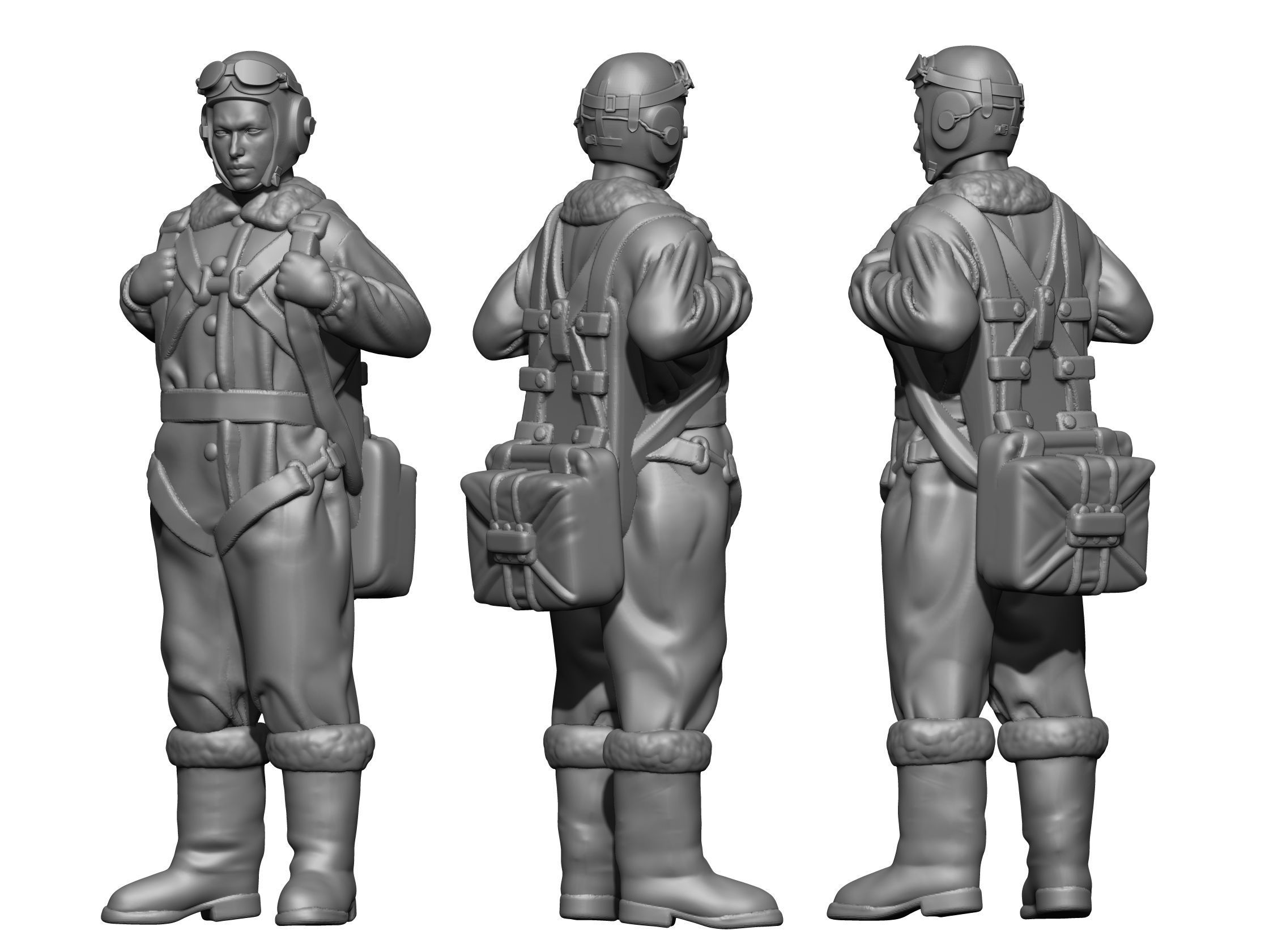 Soviet Pilot 3D model 3D printable | CGTrader