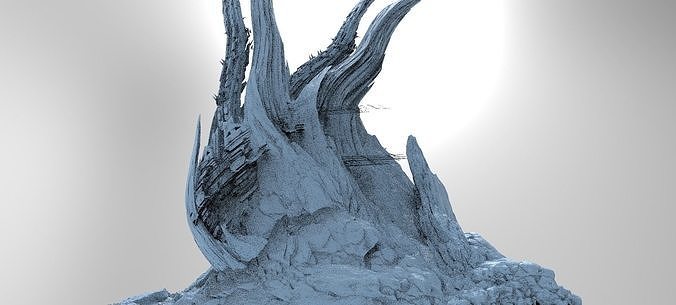 Dark Alien Cliffs Base 1 3D model | CGTrader
