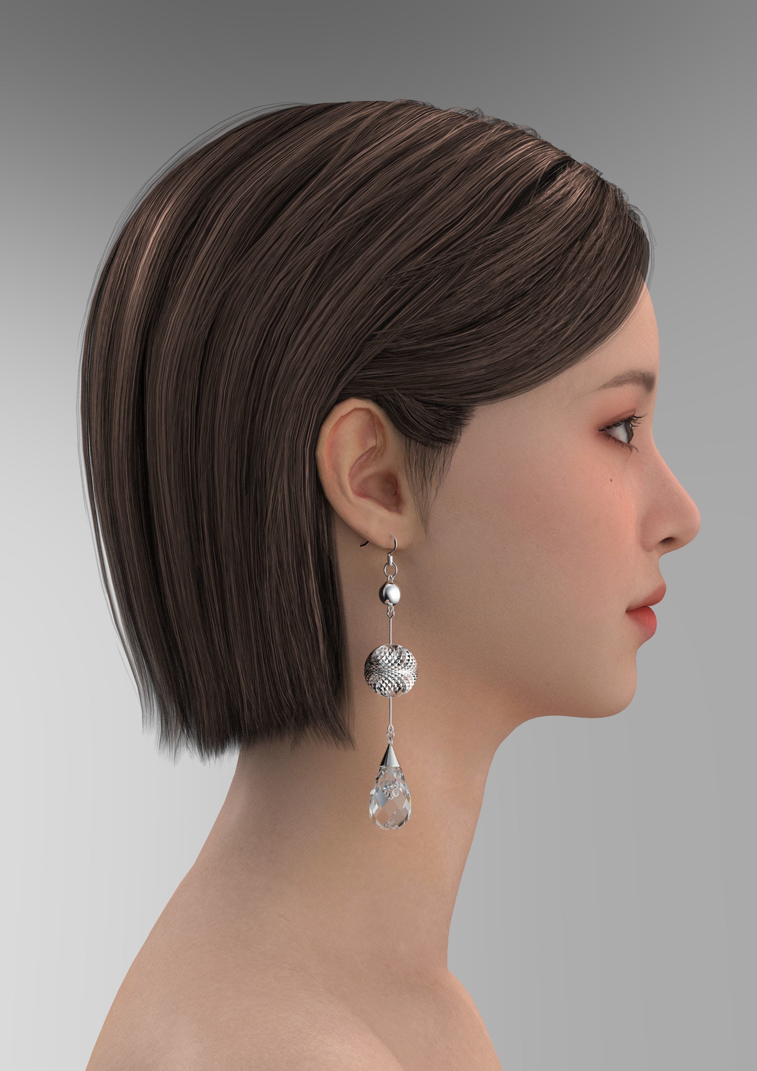 ACCESSORIES earing 001 FOR FV2 AVATAR 3D CLO MARVELOUS 3D model | CGTrader