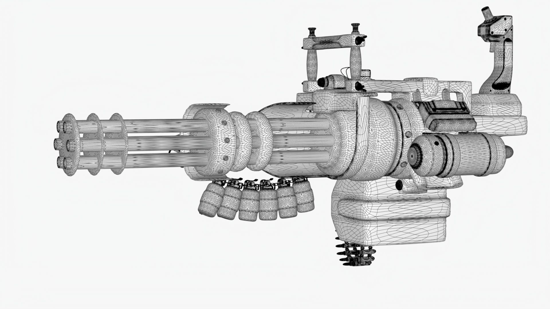 3D model 4K rusty abandoned Gatling Gun VR / AR / low-poly | CGTrader