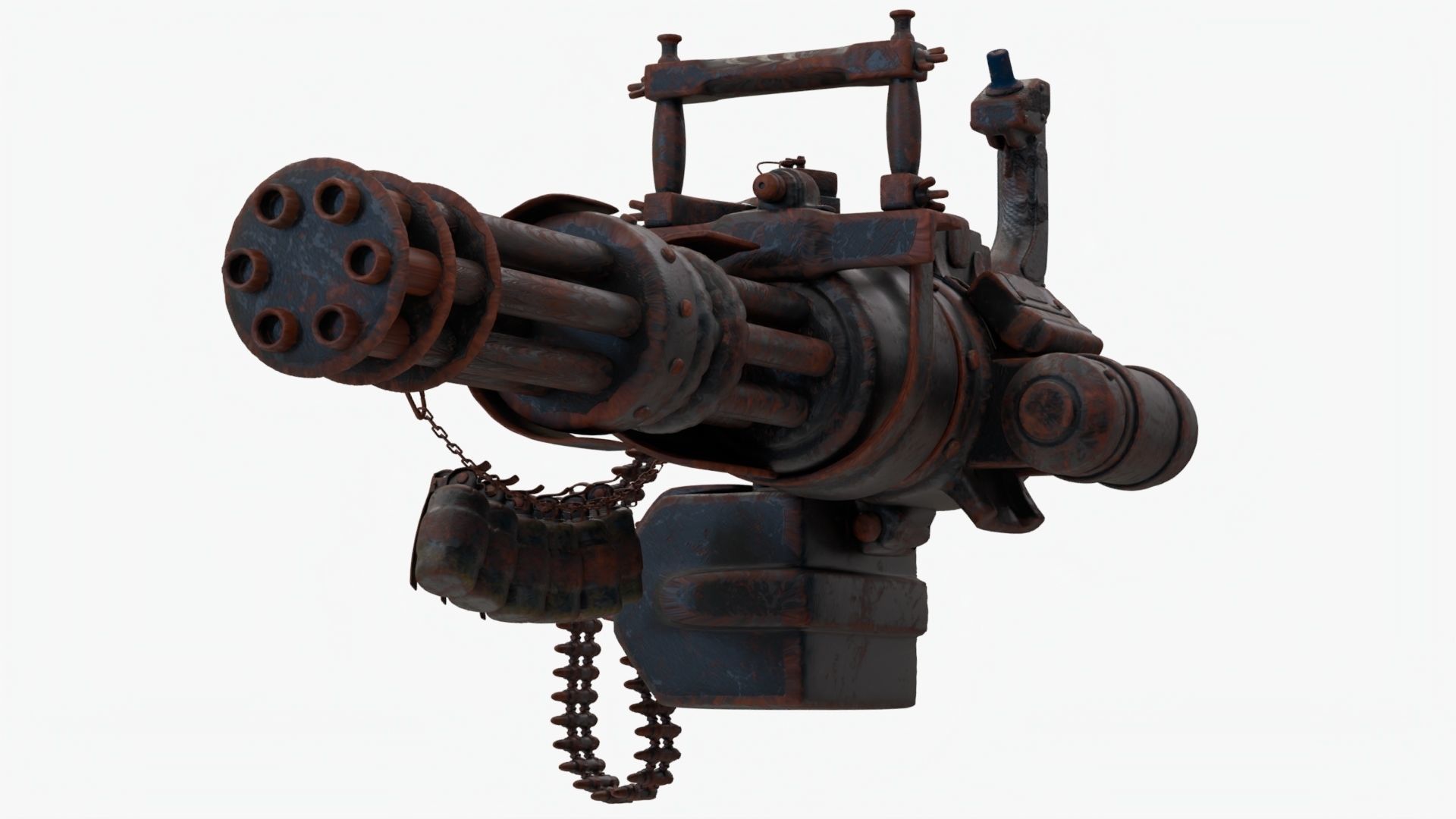 3D model 4K rusty abandoned Gatling Gun VR / AR / low-poly | CGTrader