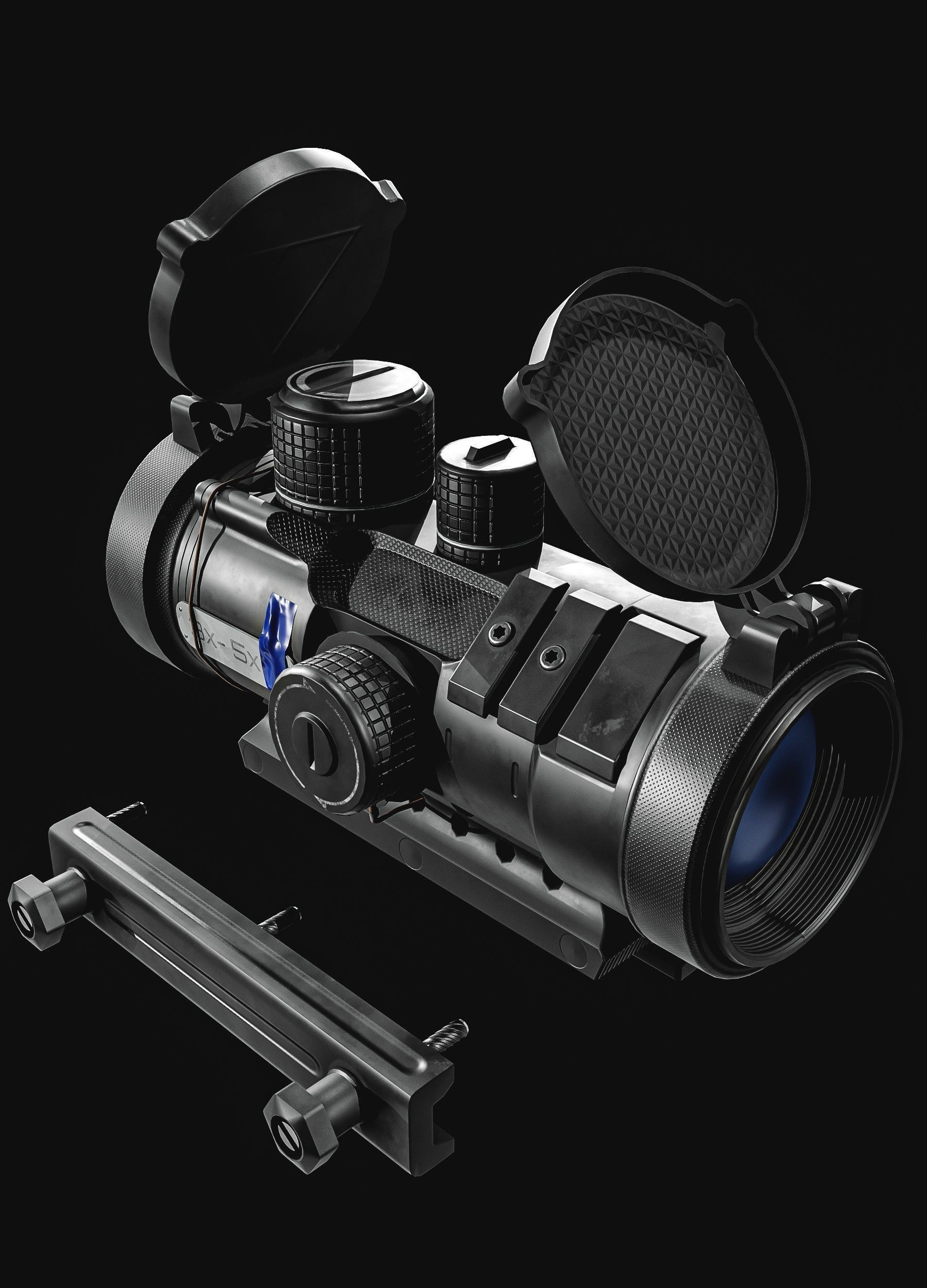 3D model 3X 5X Rifle Scope VR / AR / low-poly | CGTrader