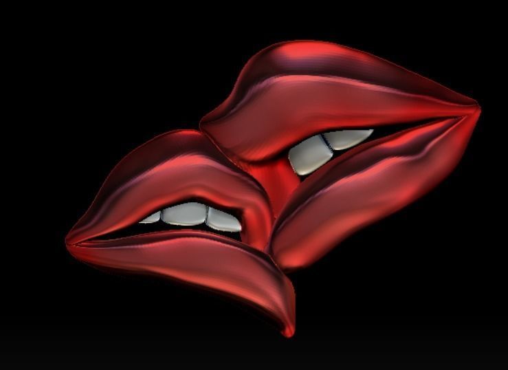 LIPS KISSING 3D PRINT MODEL 3D model 3D printable | CGTrader