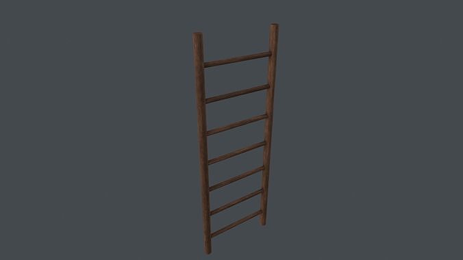 3D model Wood ladder 3D Model VR / AR / low-poly | CGTrader