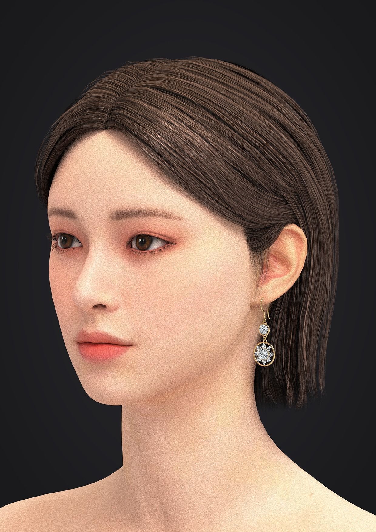 ACCESSORIES earing 005 FOR FV2 AVATAR 3D CLO MARVELOUS 3D model | CGTrader