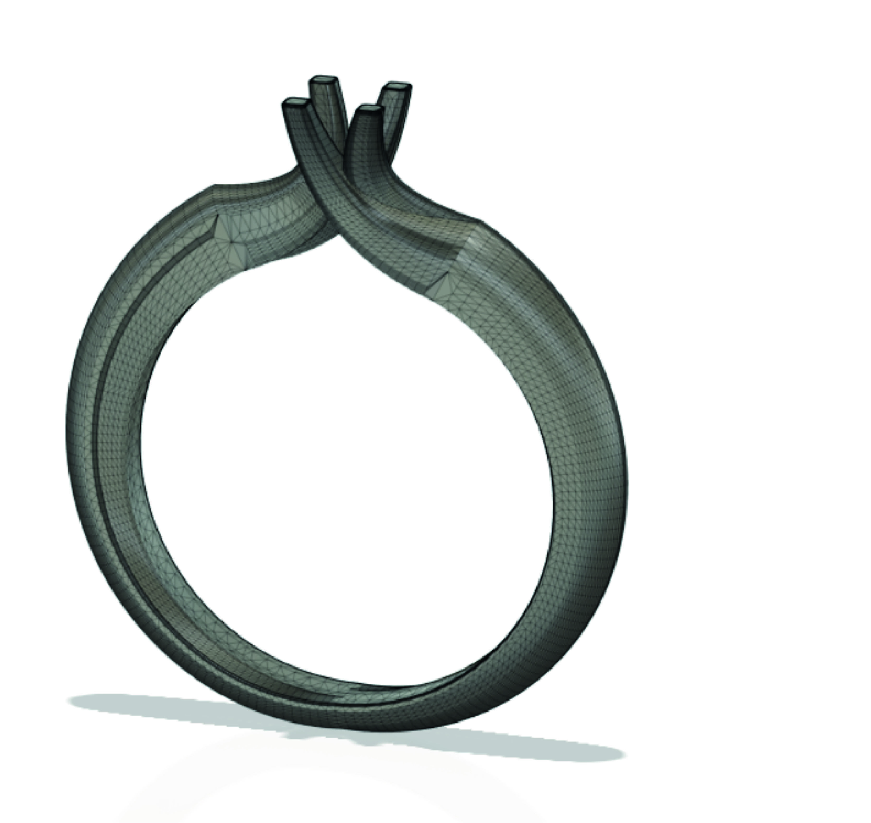 Valentino montatura - diamond valentino ring 3D model 3D printable ...