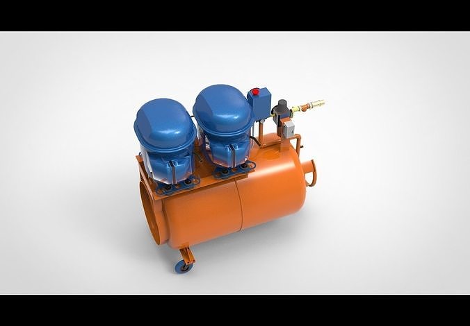 Air compressor type AA 3D model | CGTrader
