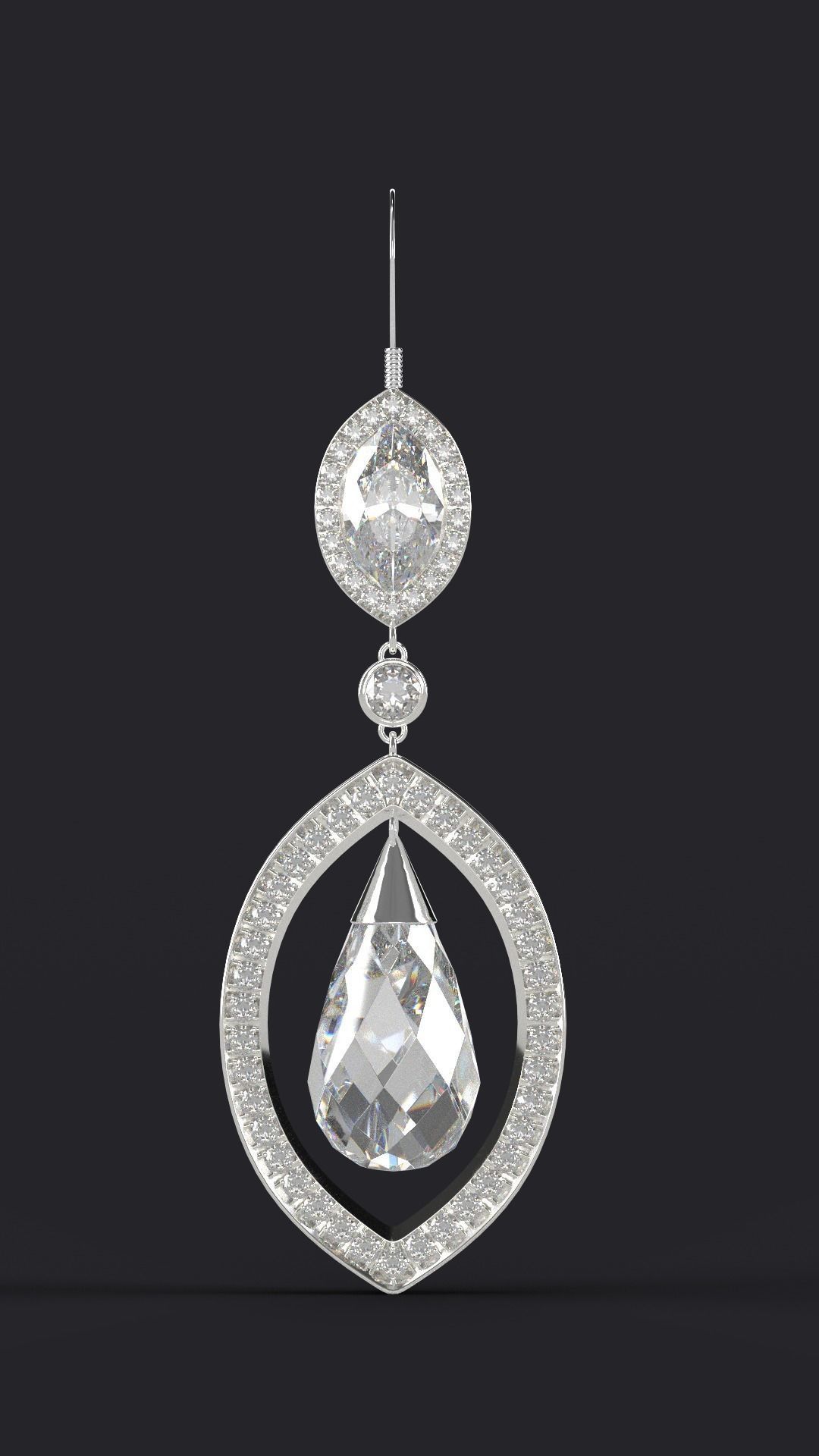 ACCESSORIES earing 008 FOR FV2 AVATAR 3D CLO MARVELOUS 3D model | CGTrader