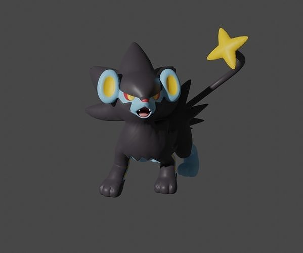 Luxray pokemon 3D print model 3D model 3D printable | CGTrader