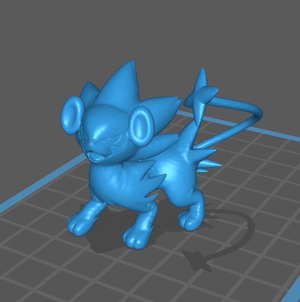 Luxray pokemon 3D print model 3D model 3D printable | CGTrader
