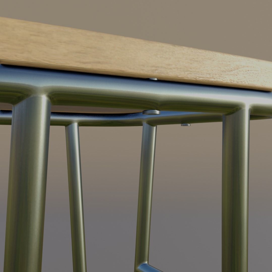 3D model Strand Hairpin Leg Industrial Stool VR / AR / low-poly | CGTrader