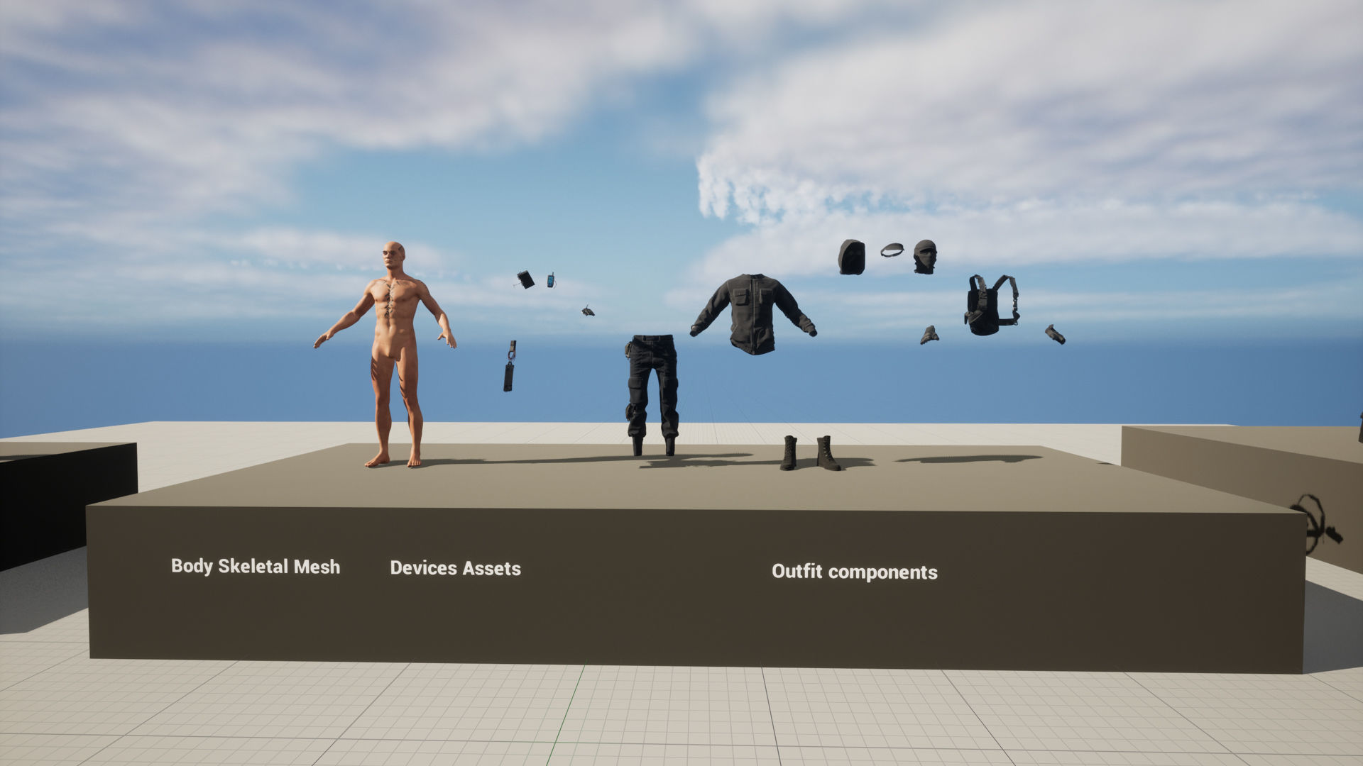 3D model Cyberpunk Hacker Game Ready Character Model VR / AR / low-poly ...