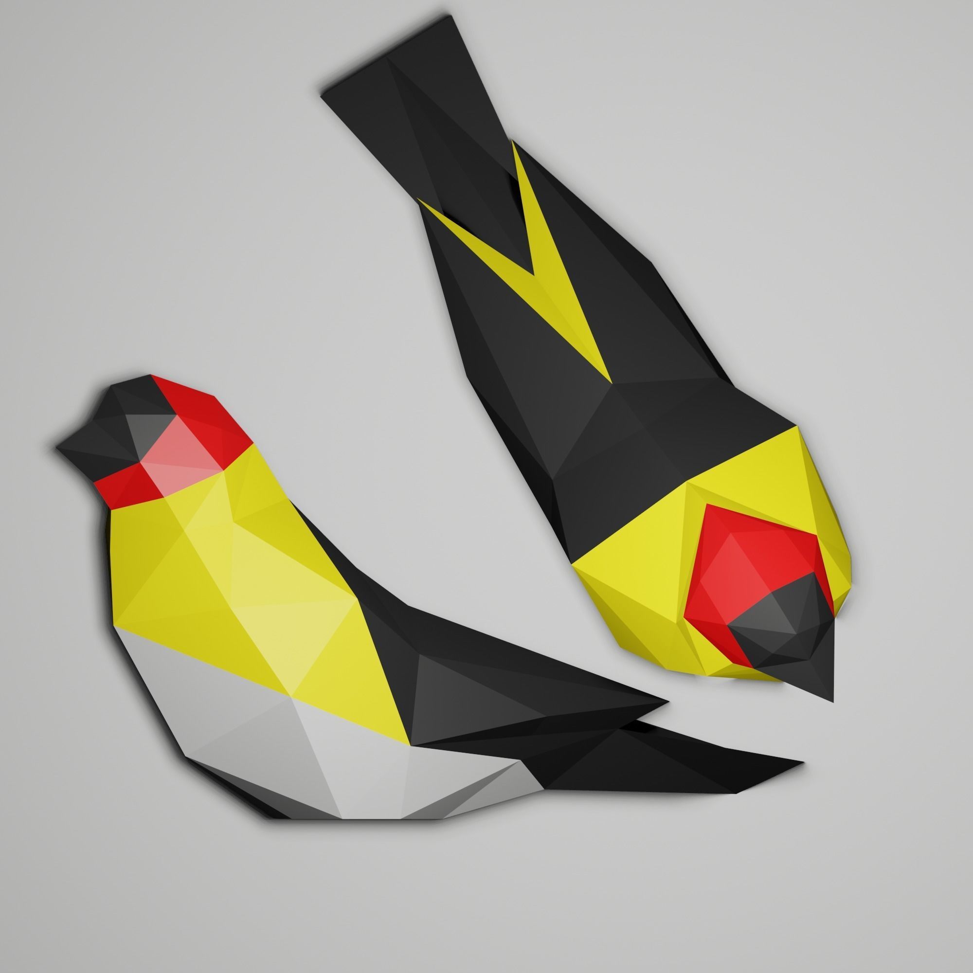 3D model Low Poly Bird 3D model polygonal birds VR / AR / low-poly ...