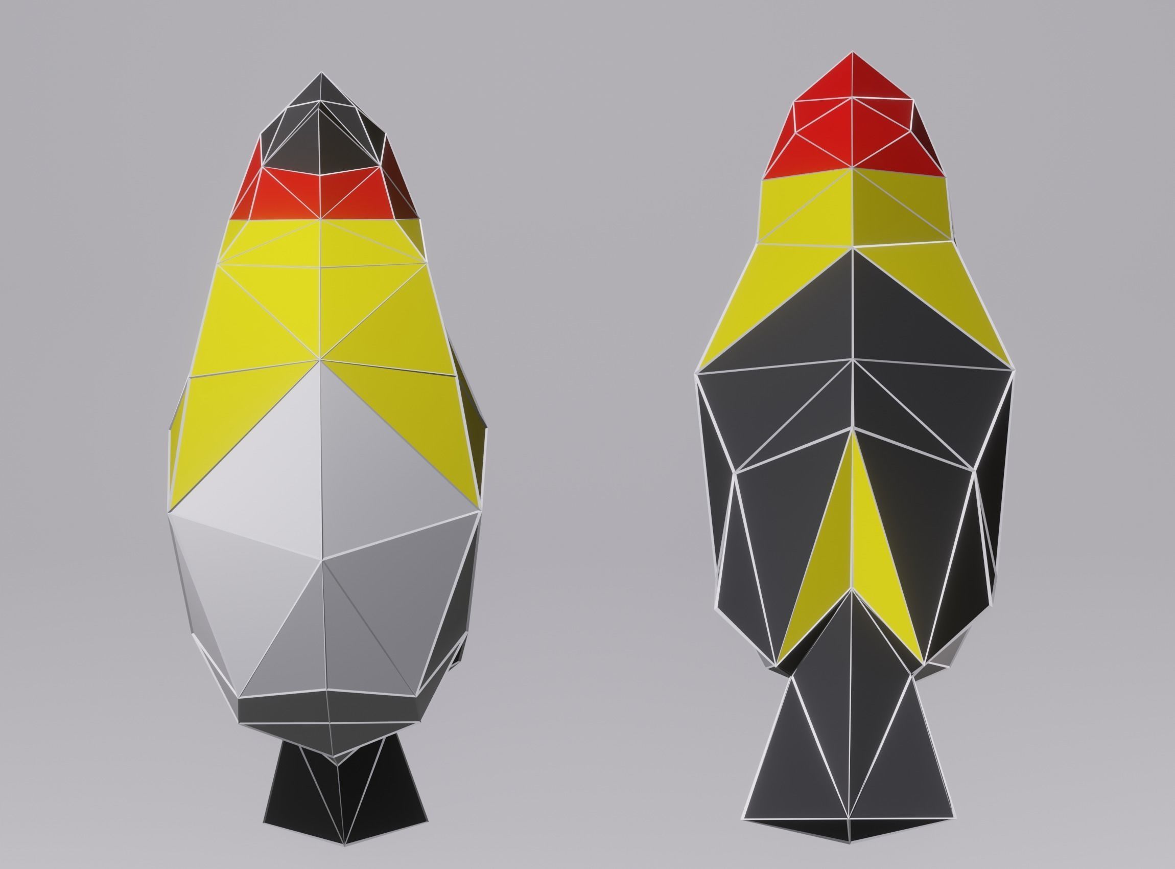 3D model Low Poly Bird 3D model polygonal birds VR / AR / low-poly ...