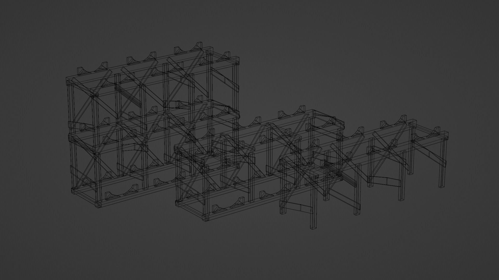 3D model Medieval Barrel Racks VR / AR / low-poly | CGTrader