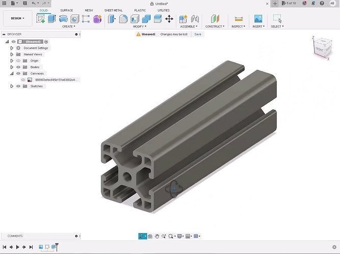 aluminum profile 3D model | CGTrader