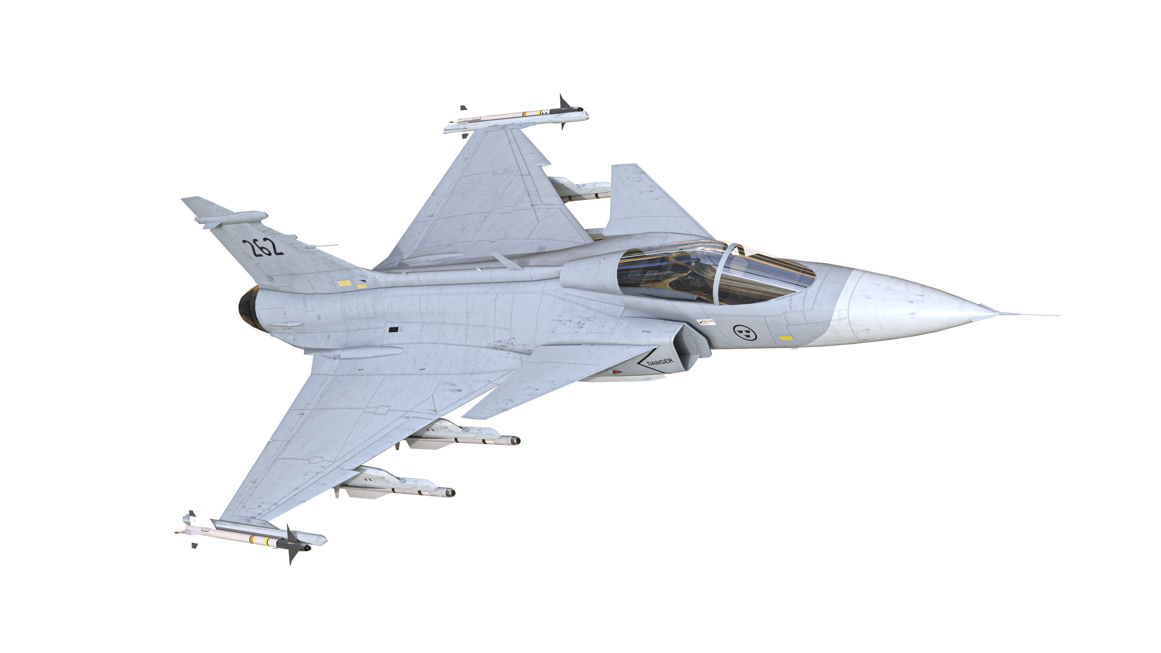 3D model Saab JAS 39 Gripen VR / AR / low-poly | CGTrader