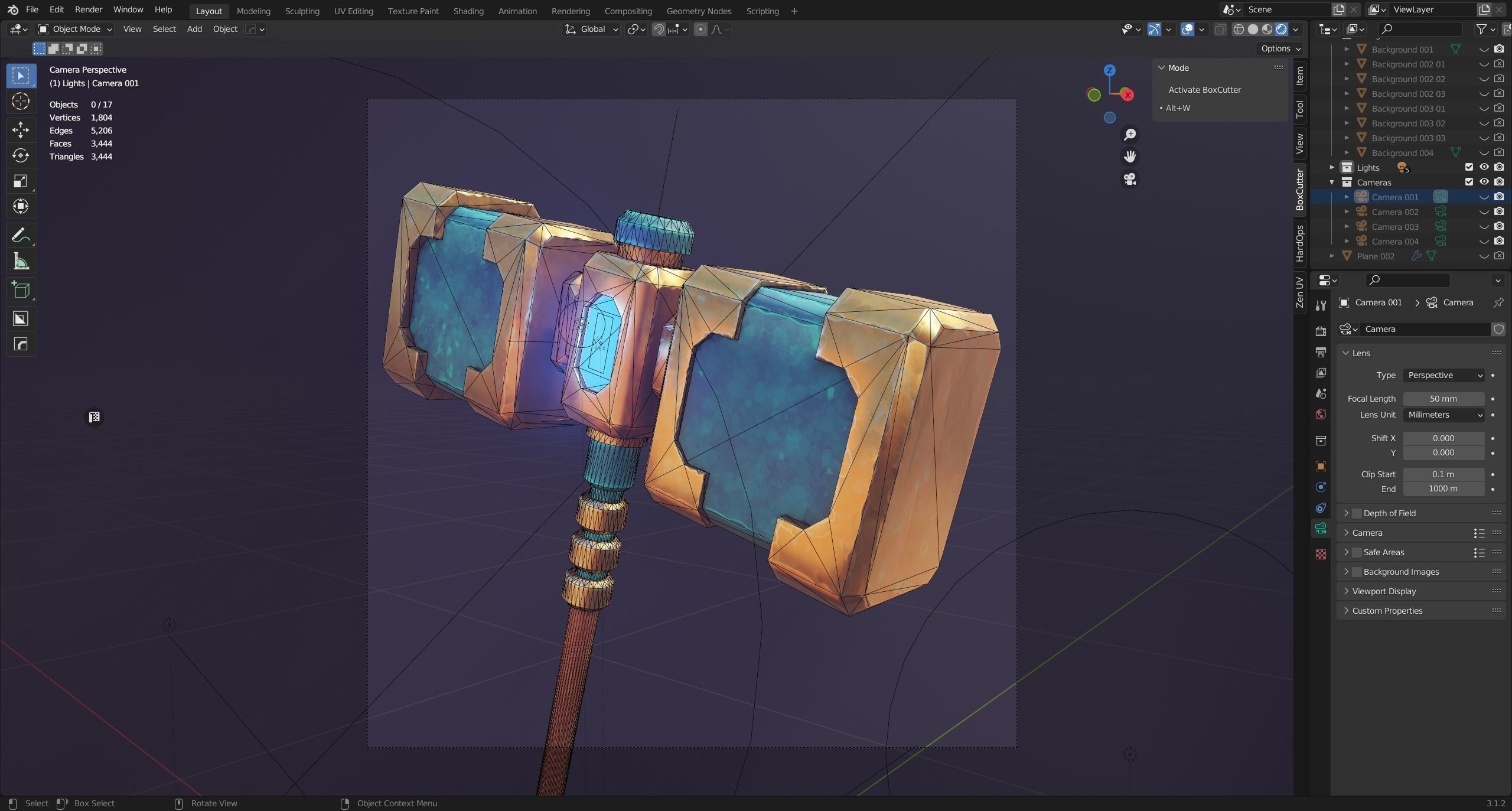 3D model Game ready stylised hammer prop VR / AR / low-poly | CGTrader