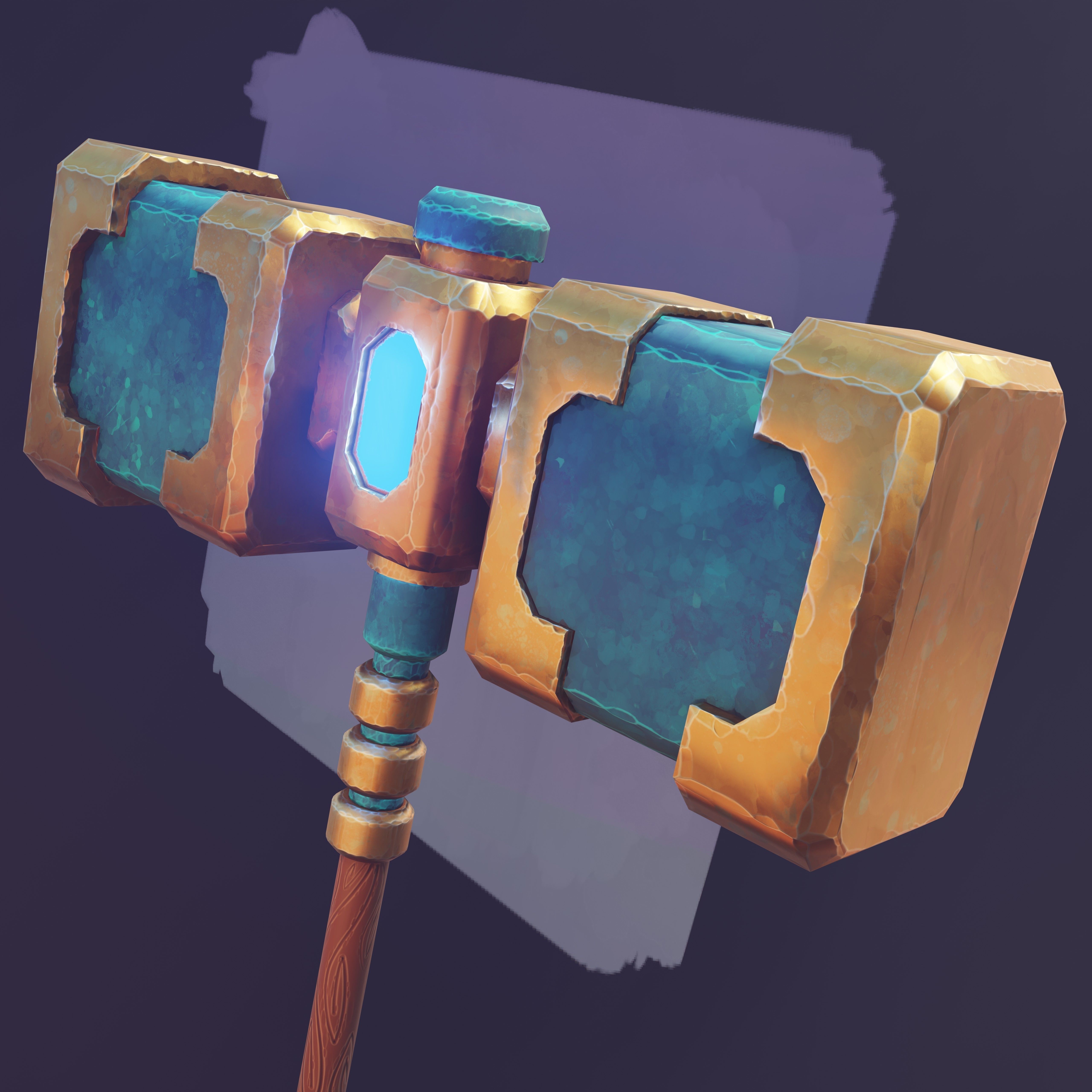 3D model Game ready stylised hammer prop VR / AR / low-poly | CGTrader