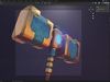 3D model Game ready stylised hammer prop VR / AR / low-poly | CGTrader