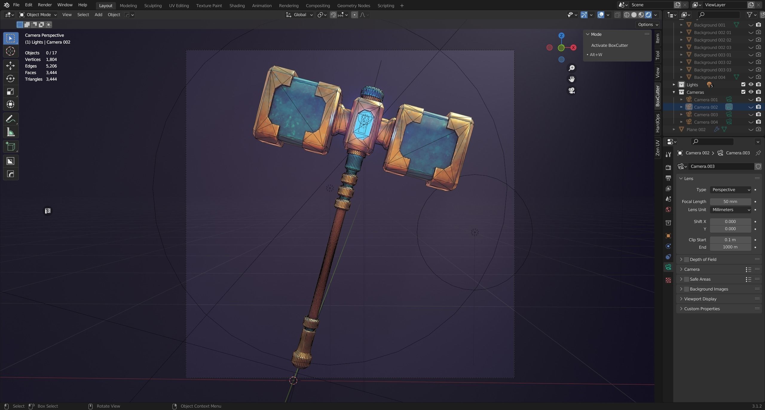 3D model Game ready stylised hammer prop VR / AR / low-poly | CGTrader