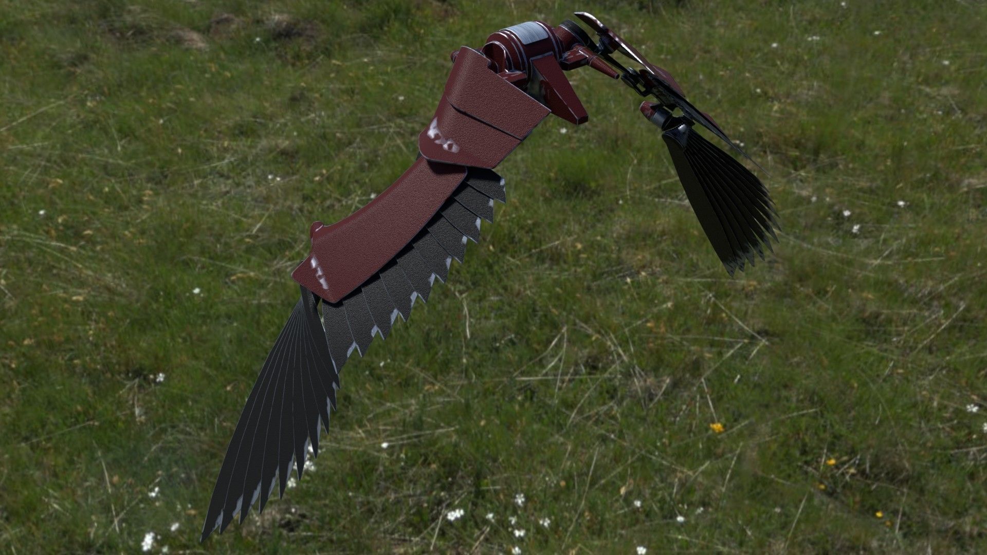 Animated Robot Wings Textured version 3D model animated rigged | CGTrader