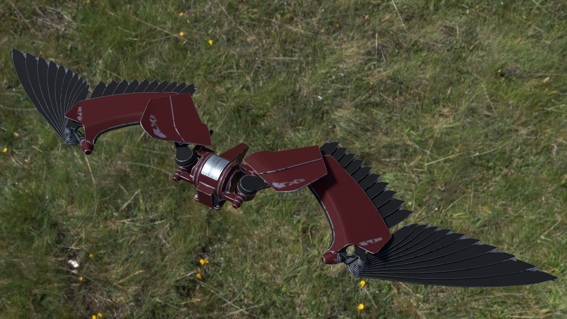 Animated Robot Wings Textured version 3D model animated rigged | CGTrader