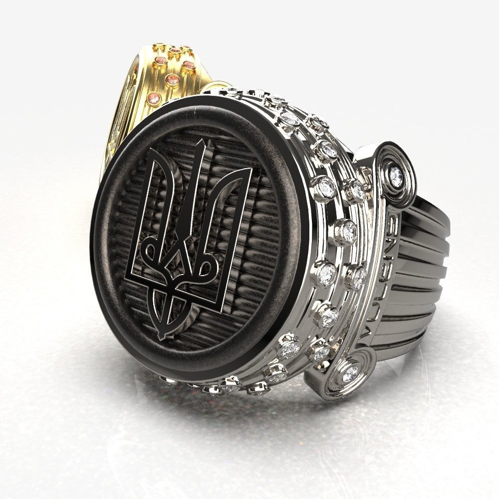 Mens ring Ukraine 3D model 3D printable | CGTrader