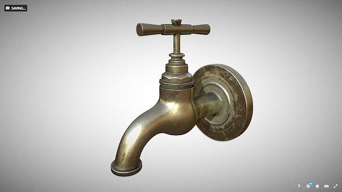 old-tap antique brass faucet 3D model | CGTrader
