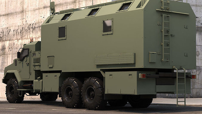 Command military vehicle 3D model rigged | CGTrader