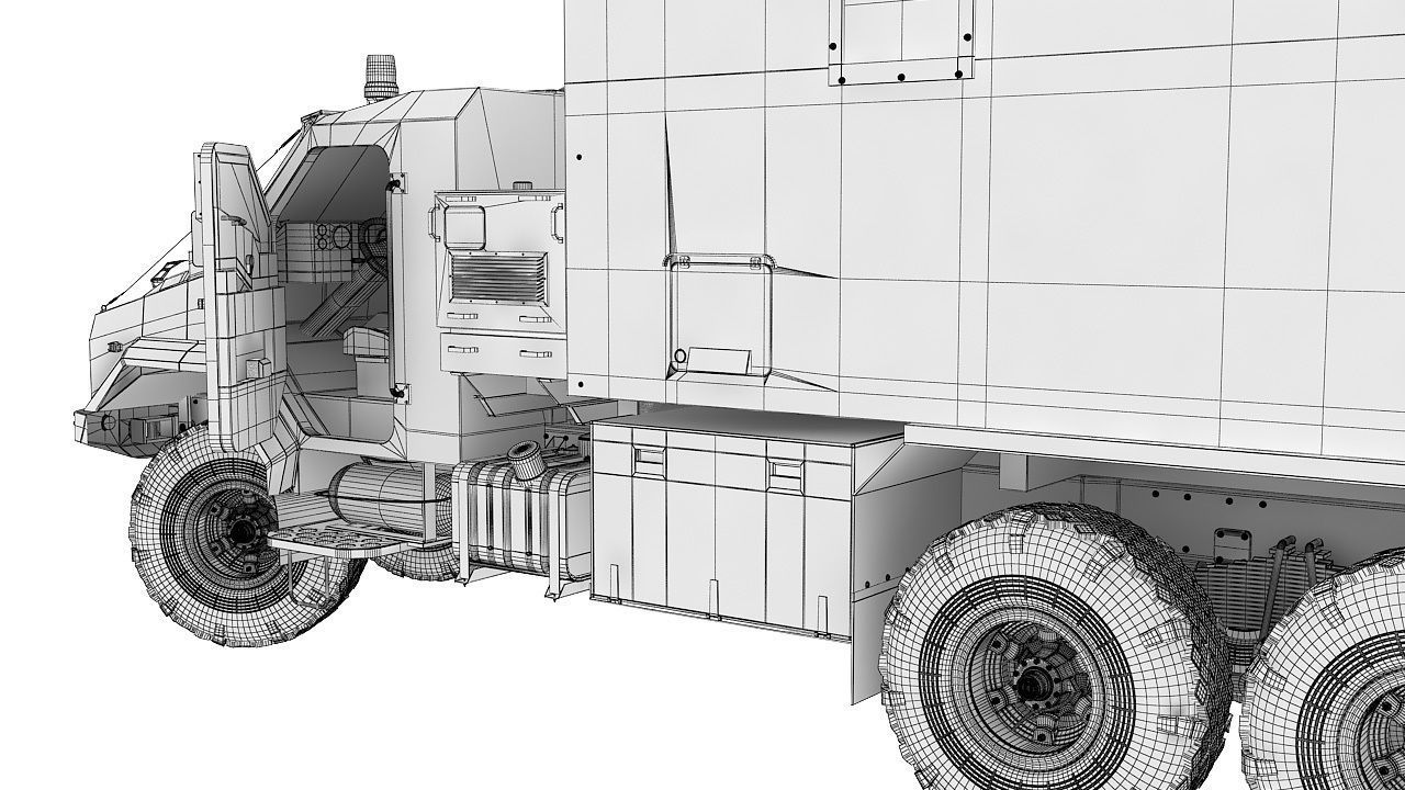 Command military vehicle 3D model rigged | CGTrader
