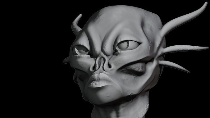 Woman Creature Head Sculpt Base Mesh 3D model 3D printable | CGTrader