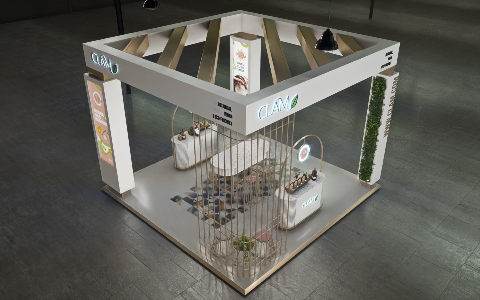 exhibition island cosmetic stand 3D model | CGTrader