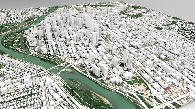 Cityscape Calgary Canada 3D model | CGTrader