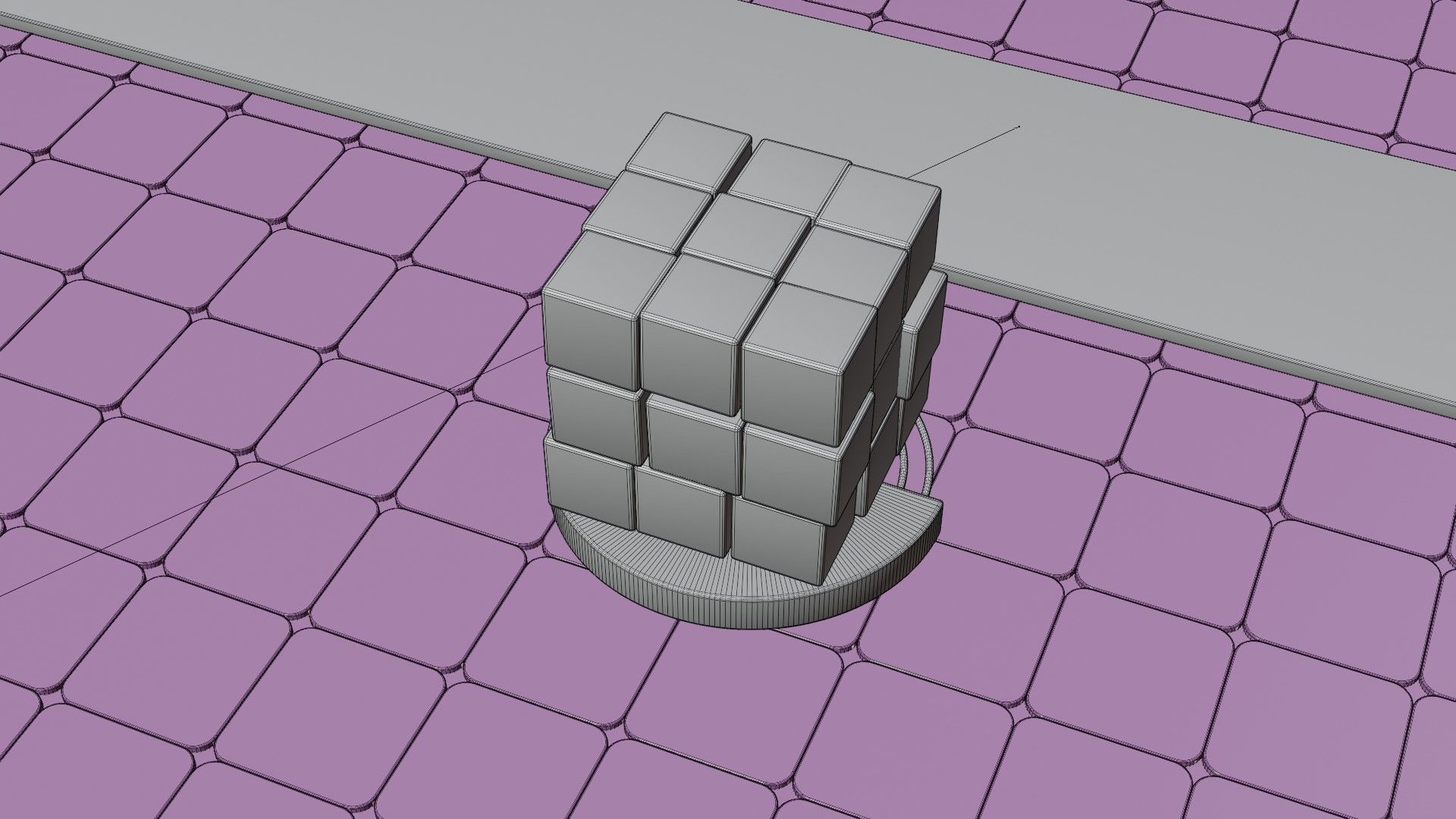 3d model of a glass cube with lighting and materials free 3D model ...