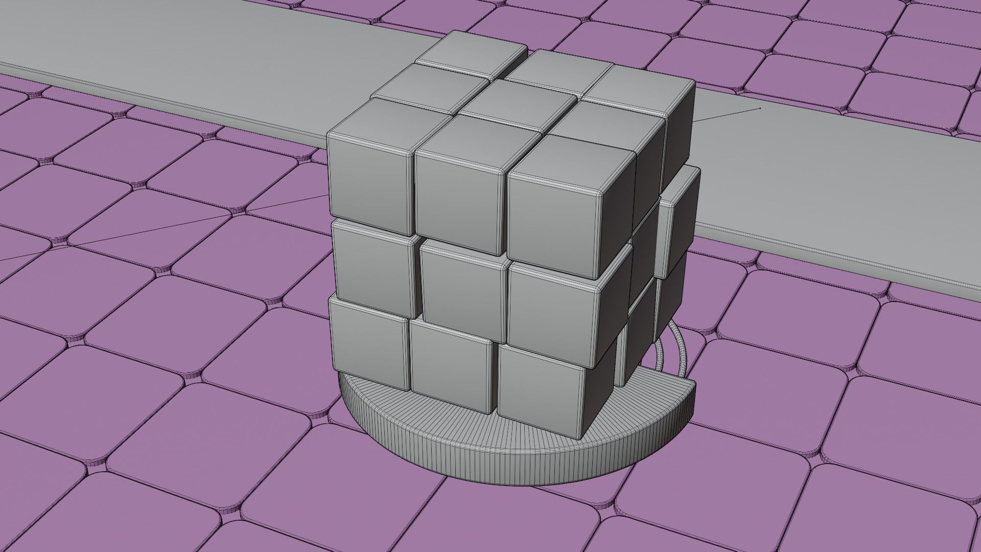 3d model of a glass cube with lighting and materials free 3D model ...