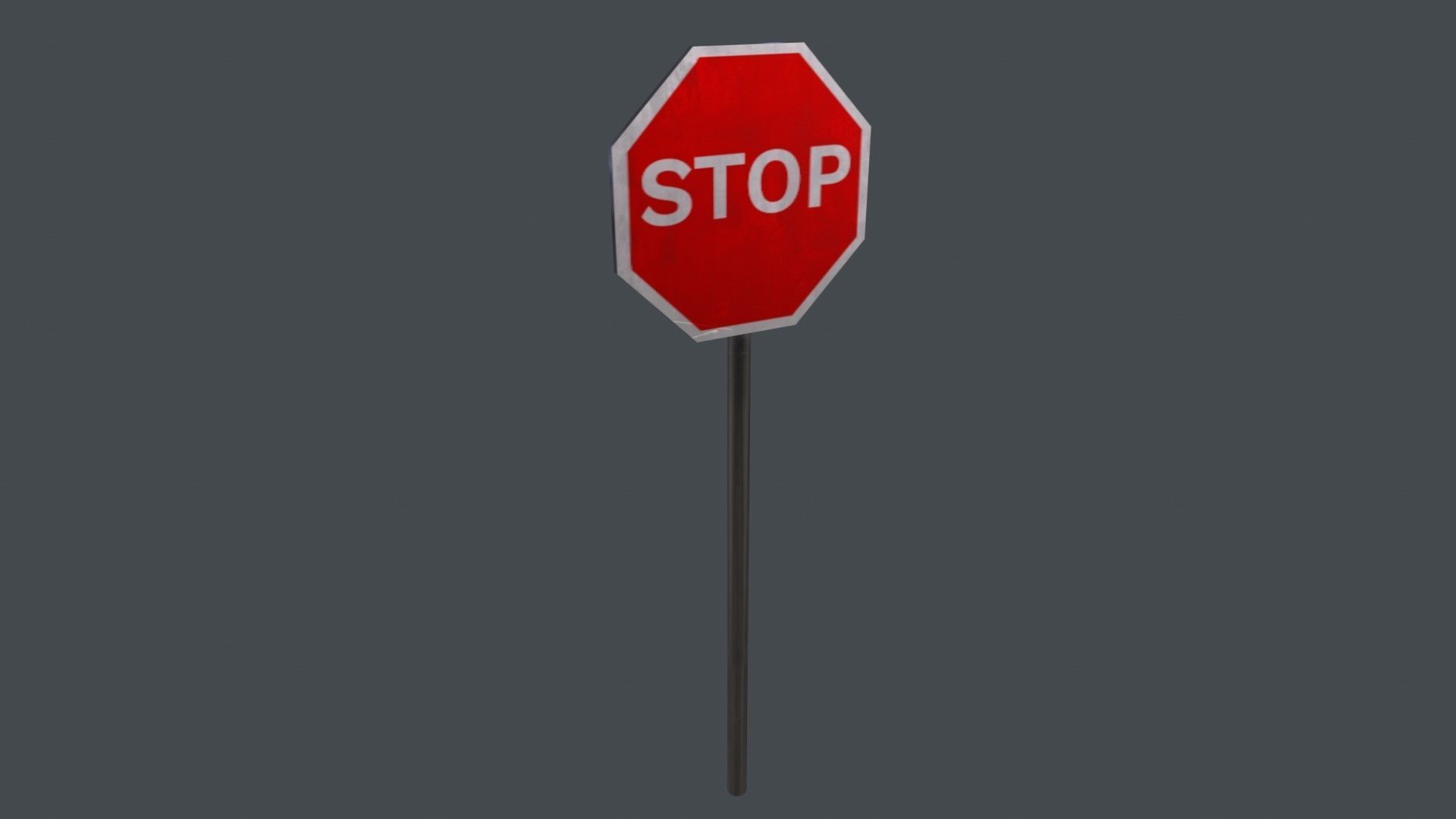 3D model Stop Sign 3D Model VR / AR / low-poly | CGTrader