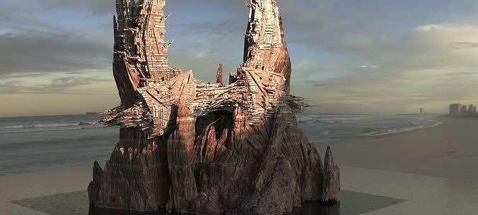 Alien Monolith Shard Colossal arch 3D model | CGTrader