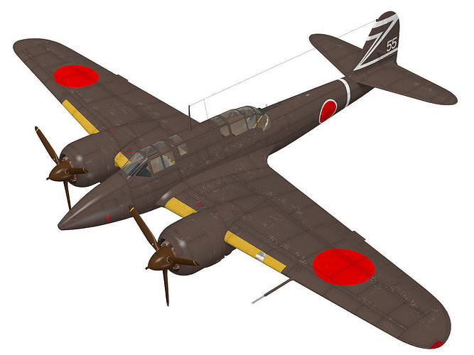 Kawasaki Ki-45 Kai Toryu 3D model | CGTrader