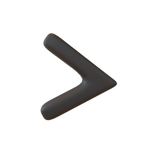 3D model Calculation Strict Inequality Greater Than Symbol V1 001 VR ...