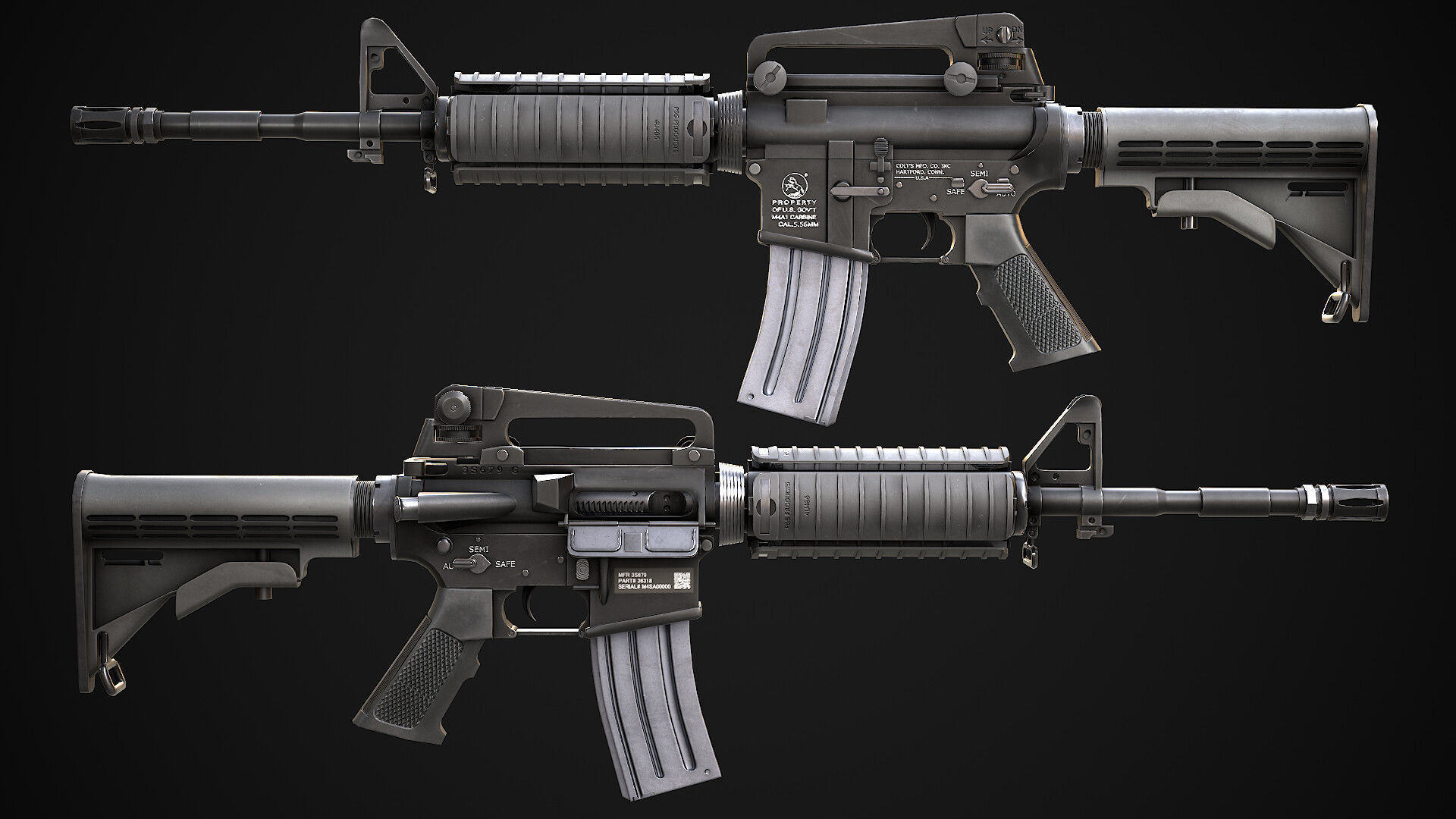 3D model Modern AAA Mega all in one 30 weapons pack Game-Ready PBR VR ...