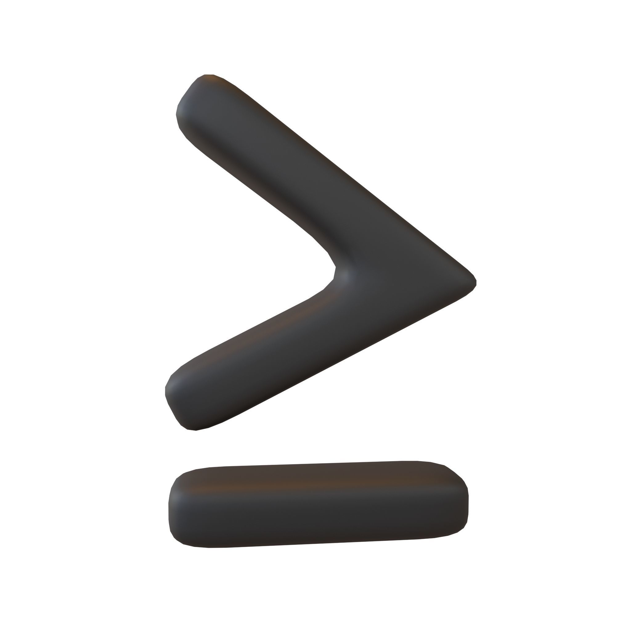 3D model Calculation Inequality Greater Than Or Equal To Symbol V1 001 ...