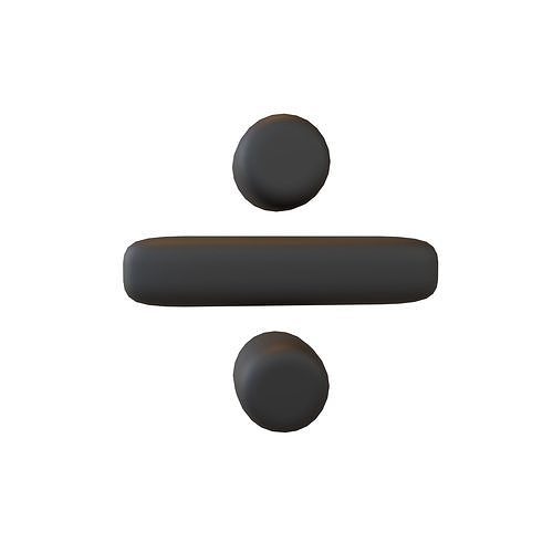 3D model Calculation Division Symbol v1 001 VR / AR / low-poly | CGTrader