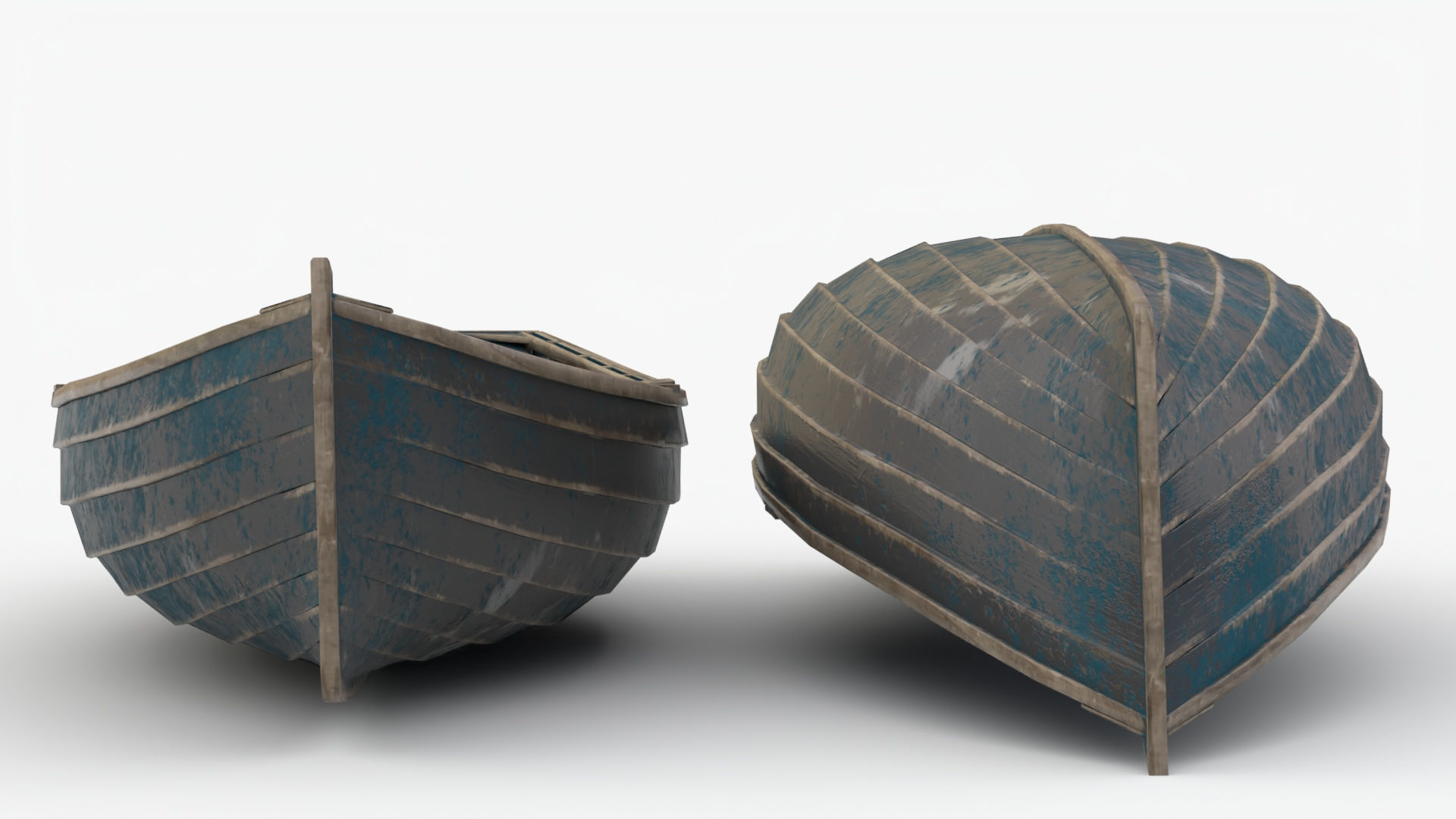 3D model 4K Texture Old Row Painted Boat VR / AR / low-poly | CGTrader