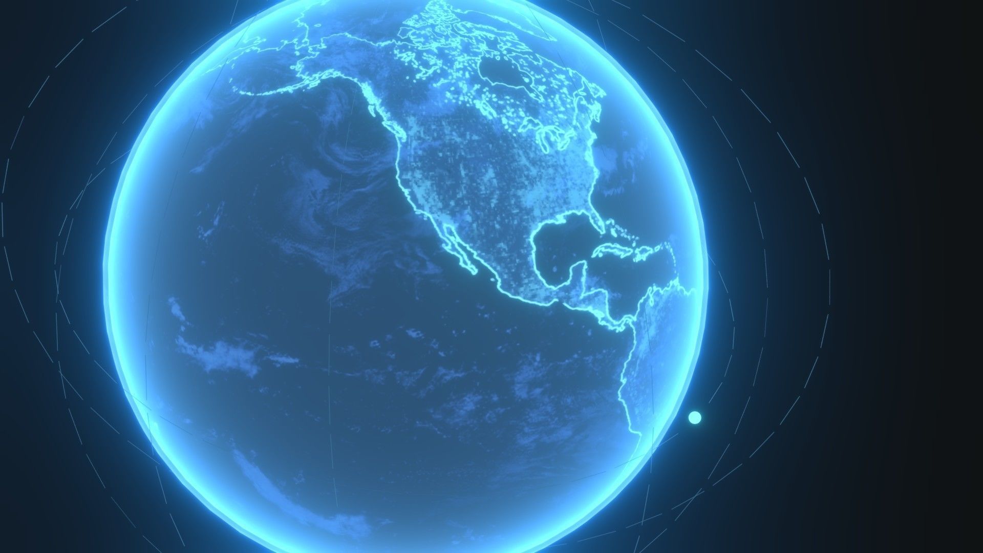3D model Animated Hologram Planet Earth Sci-Fi 3D Model 4k Textures VR ...
