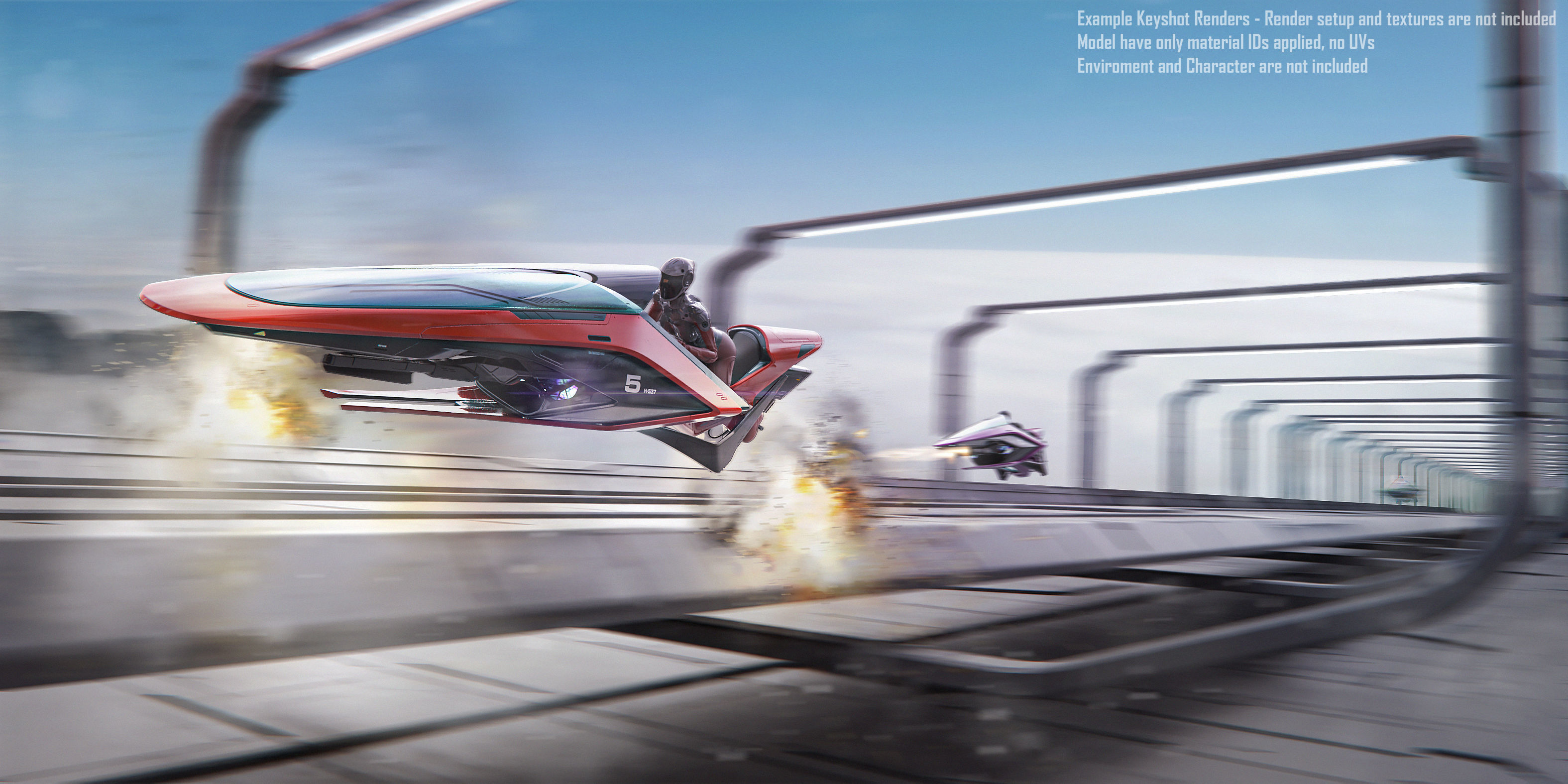 Hover Bike 3D model | CGTrader