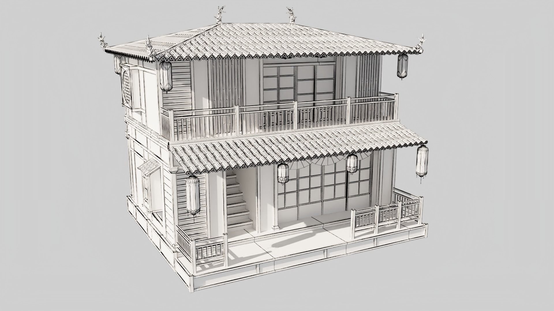 Japanese architecture 3D model | CGTrader